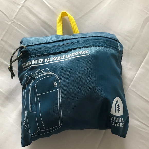 Sierra Designs | Bags | Sidewinder Backpack Packable Blue With Gold ...